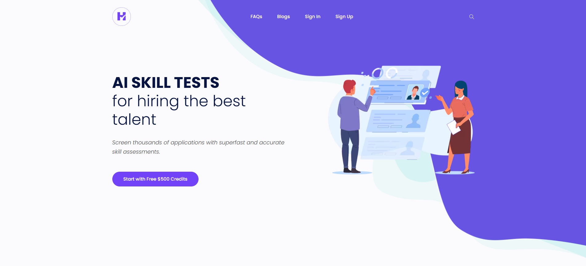 AI Skill Tests and Candidate Screen and Hiring Tools
